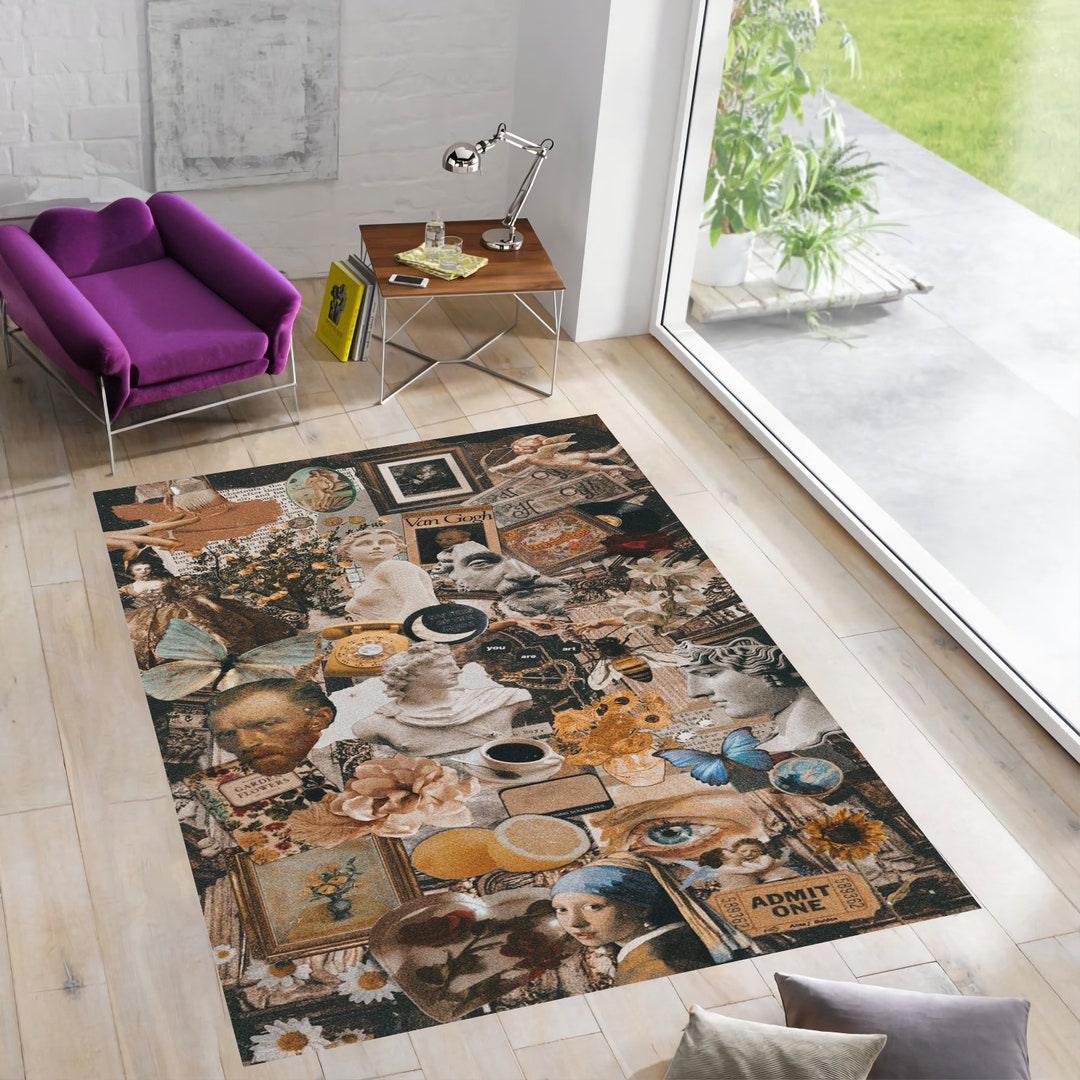 Art Aesthetic Rug,aesthetic Collage Rugs,famous Rug,rug,rugs for Living ...