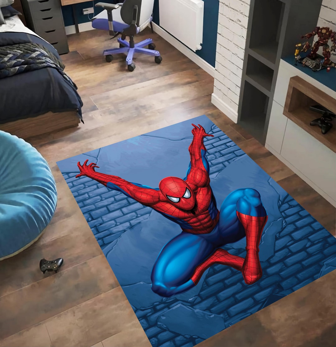 Spiderman Rug,marvel Rug,spider Web Rug,avengers Rug,boys Room Rug,gift ...