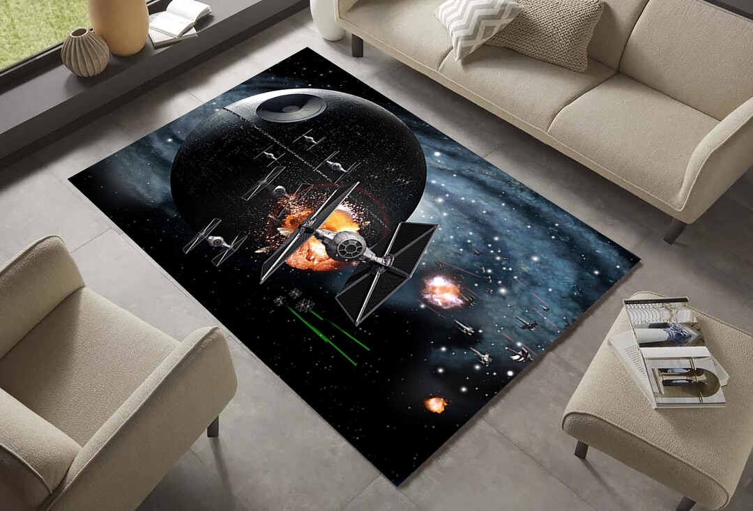 Death Star Rug,tie Fighter Rug,star Wars Empire Rug,gift for Him,rugs ...