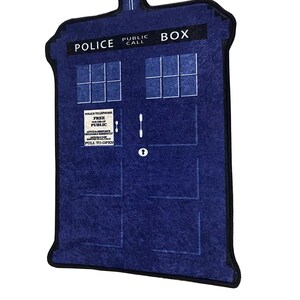 TARDIS Police Box Rug: Modern Shaped Area Rug - Etsy