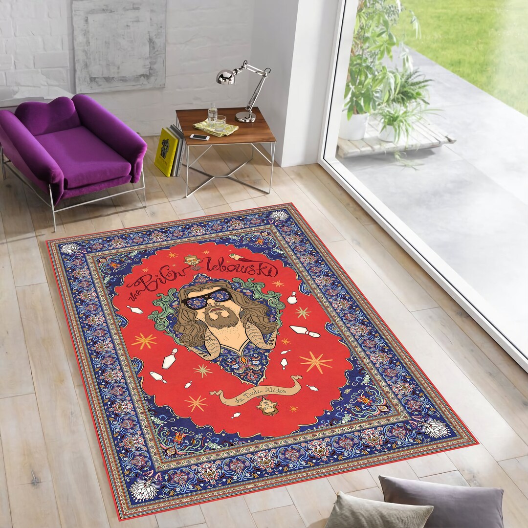 The Big Lebowski Rug: Modern Polyester Area Rug - Etsy