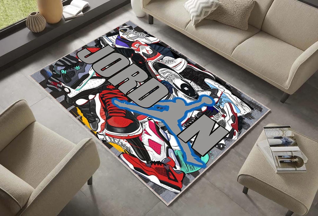 Sneakers Rug,basketball Rug,jumpingman Rug,jordan Rug,young Room Rug ...