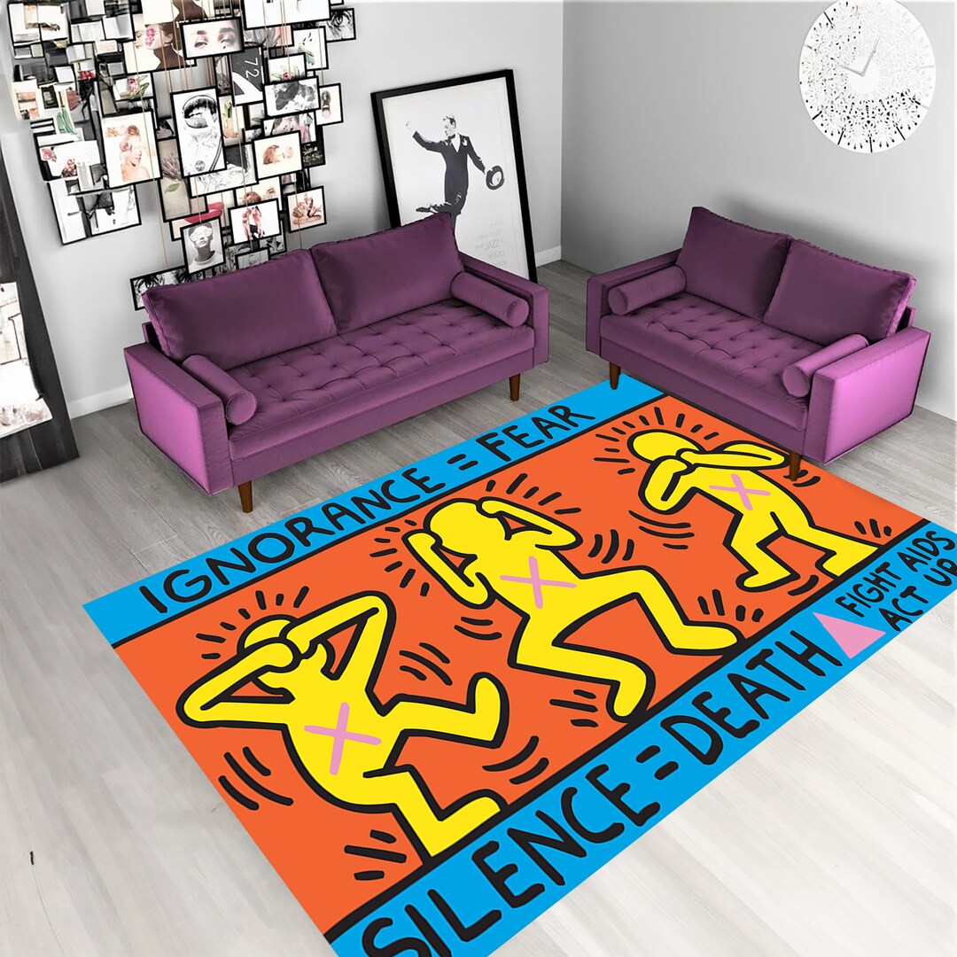 Street Art Rug,keith Haring Rug,haring Art Rug,rugs for Living Room ...