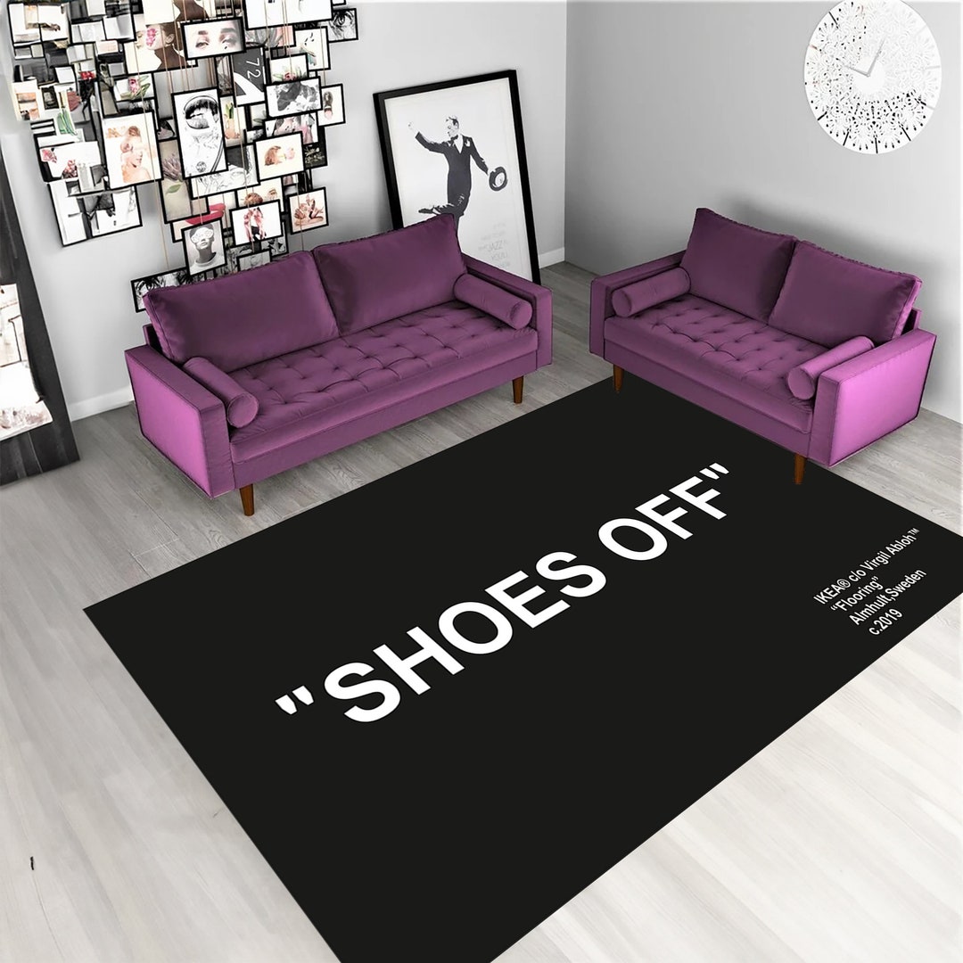 Shoes off Rug,black Shoes off Rug,sneakers Room Rug,gift for Sneaker ...