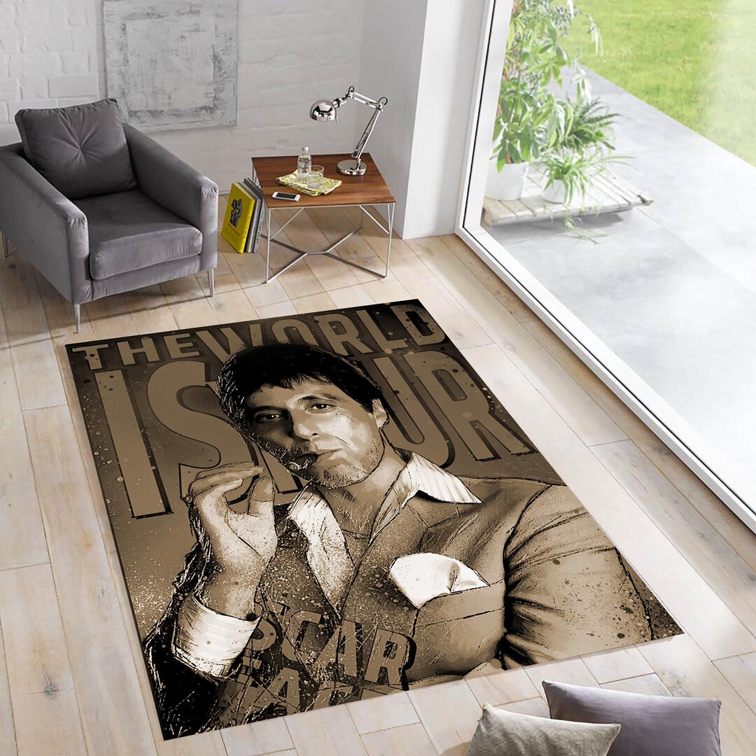 Alpacino Rug,tony Montana Rug,fan Rug,scarface Rug,rug for Living Room ...