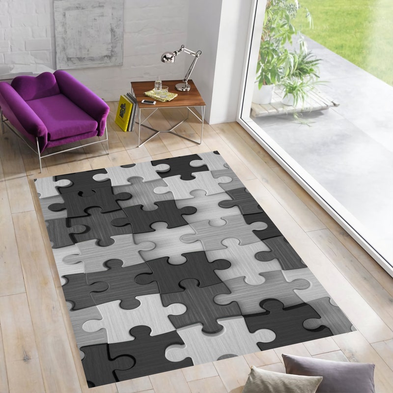 Puzzle Rug - Etsy
