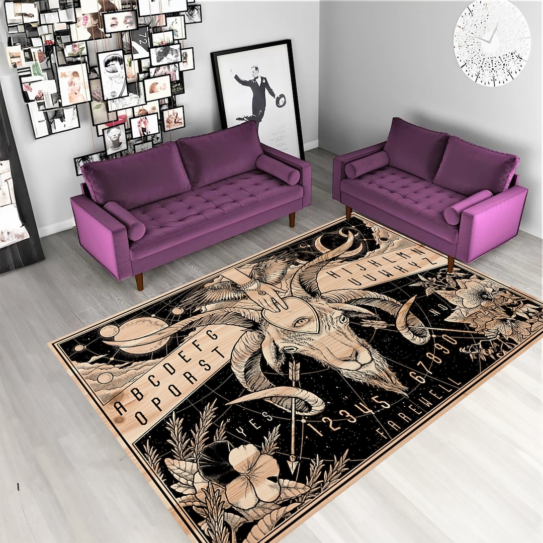 Ouija Rugs,ouija Board Rug,gothic Rugs,moon Rug,sun Rug,rugs for Living ...
