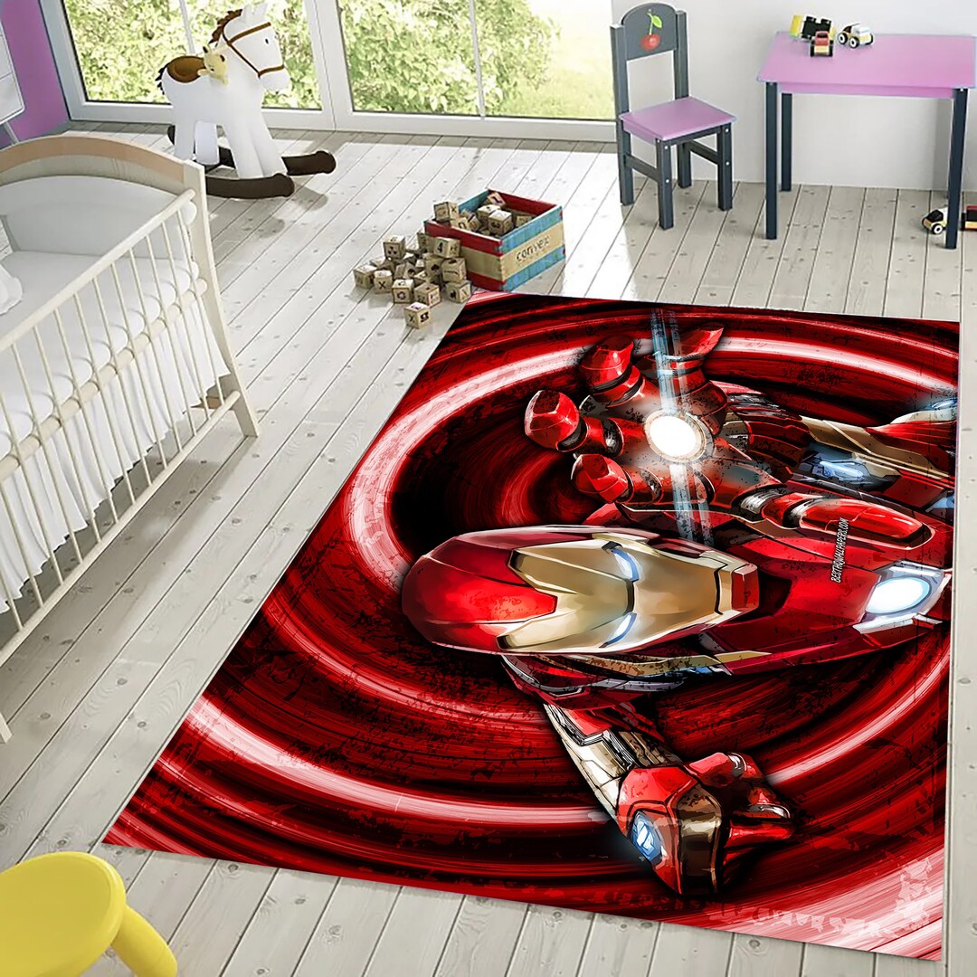 Ironman Rug,vortex Rug,superhero Rug,marvel Rug,boys Decor,boys Room ...