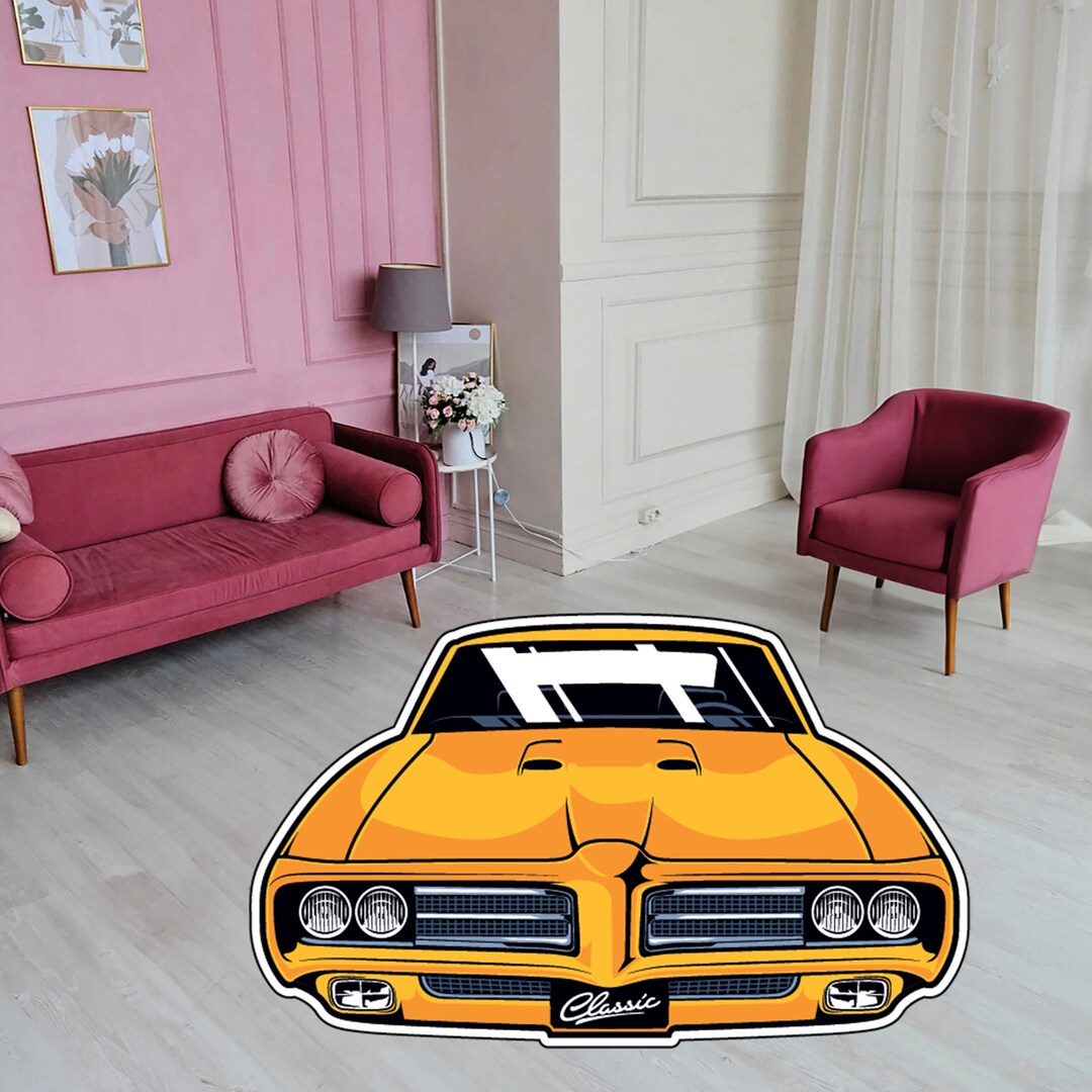Vintage Car Rug,car Shaped Rug,car Rug,shaped Rug,young Rug,gift for ...