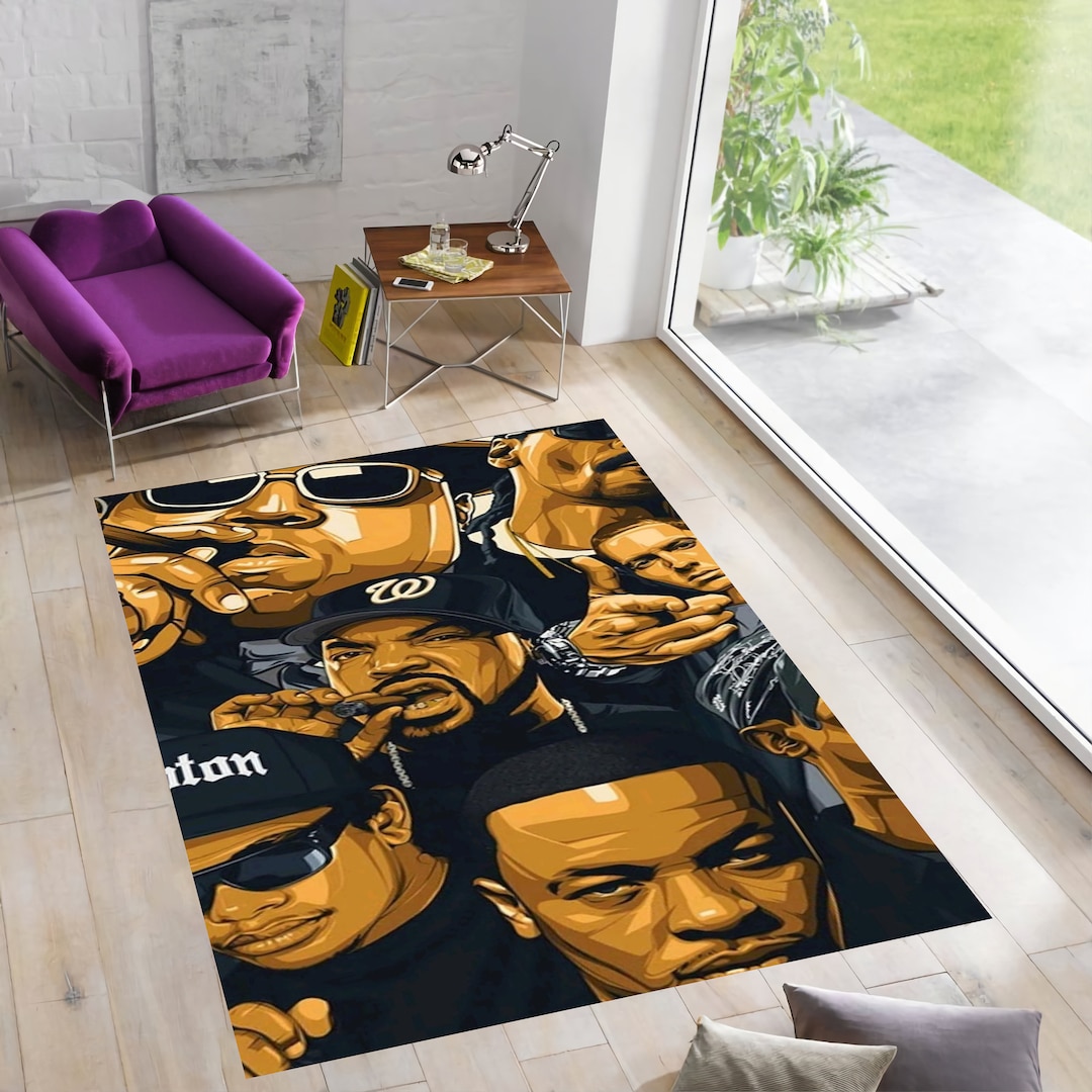 Rap Legends Rug: Modern Music Room Decor - Etsy