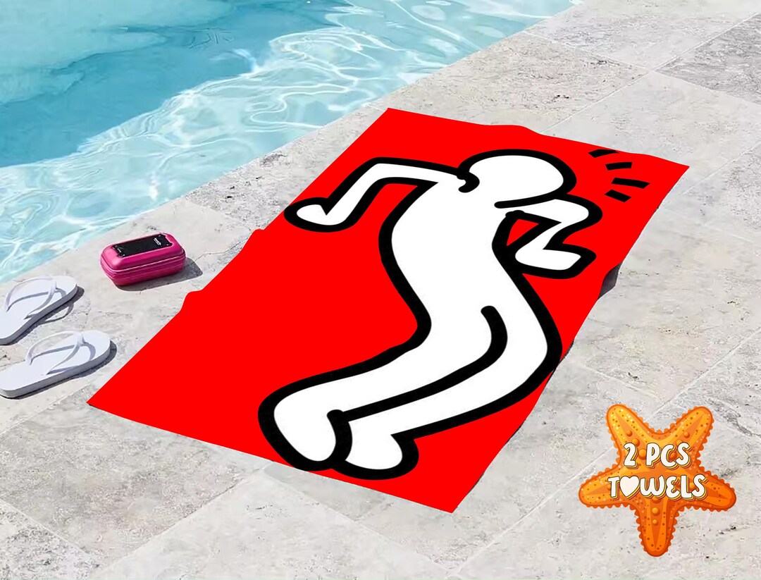 Dancing Man Towel,keith Haring Towel,towel Set,pool Towel Set,double ...