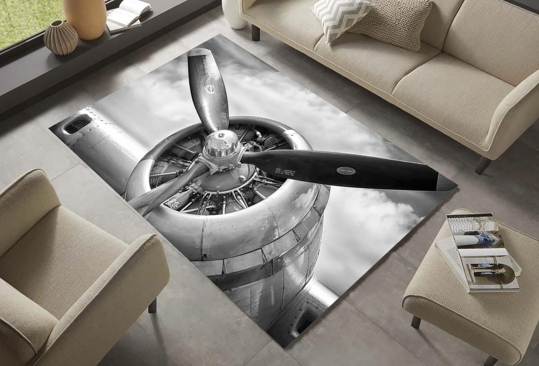 Plane Rug,propeller Rug,airplane Rug,teens Room Rug,rugs for Living ...