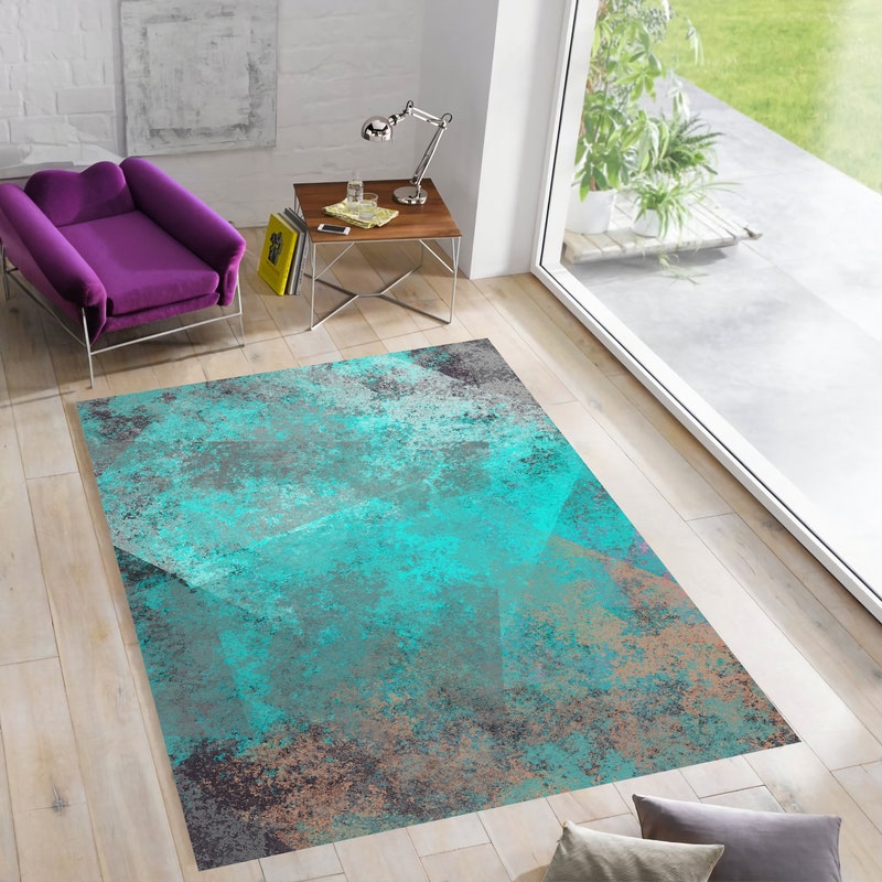 Turquoise Rug - Etsy