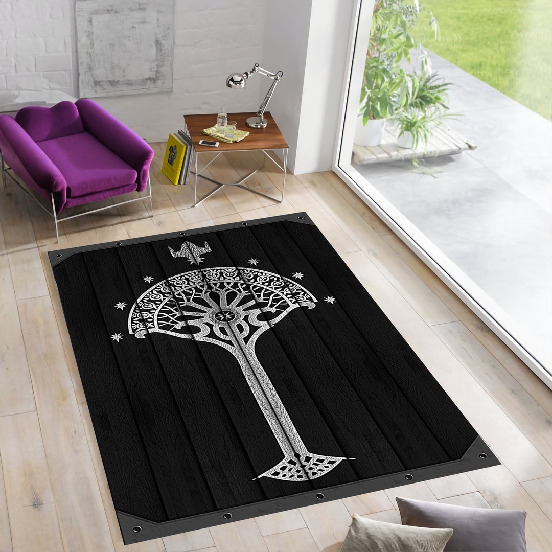 Gondor Rug,gondor Tree Rug,lotr Rug,lord of the Rings Rug,rugs for ...