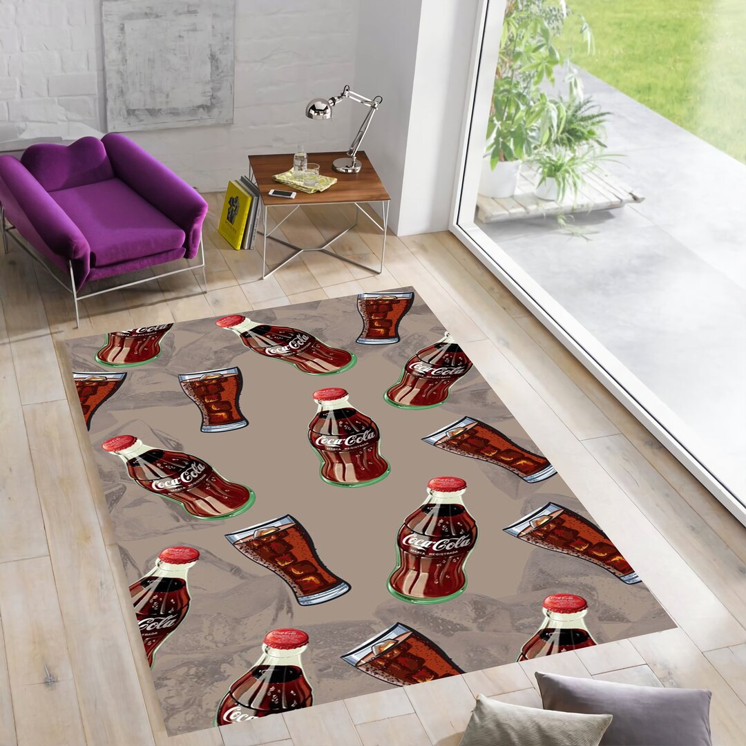 Coca Cola Rug,coca Cola Bottle Rug,retro Rug,glass Rug,rugs for Living ...
