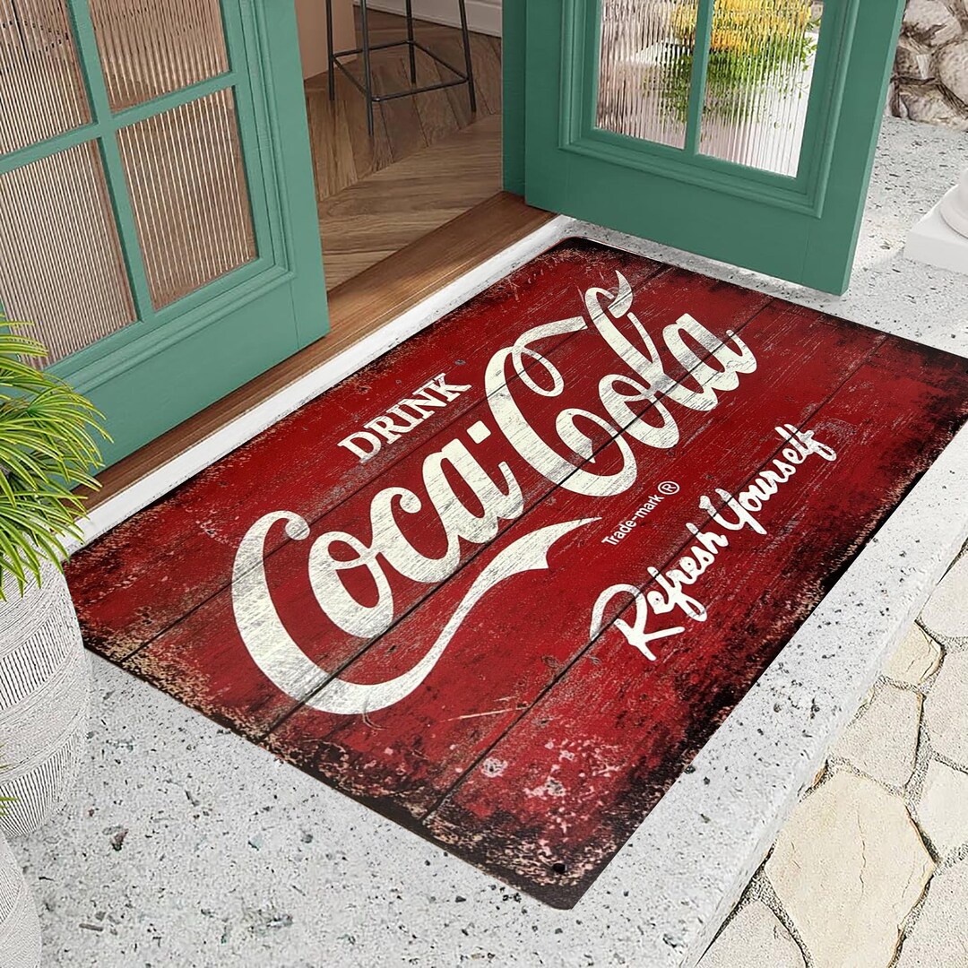 Coca Cola Doormat,vintage Doormat,housewarming Gift,welcome Doormat ...