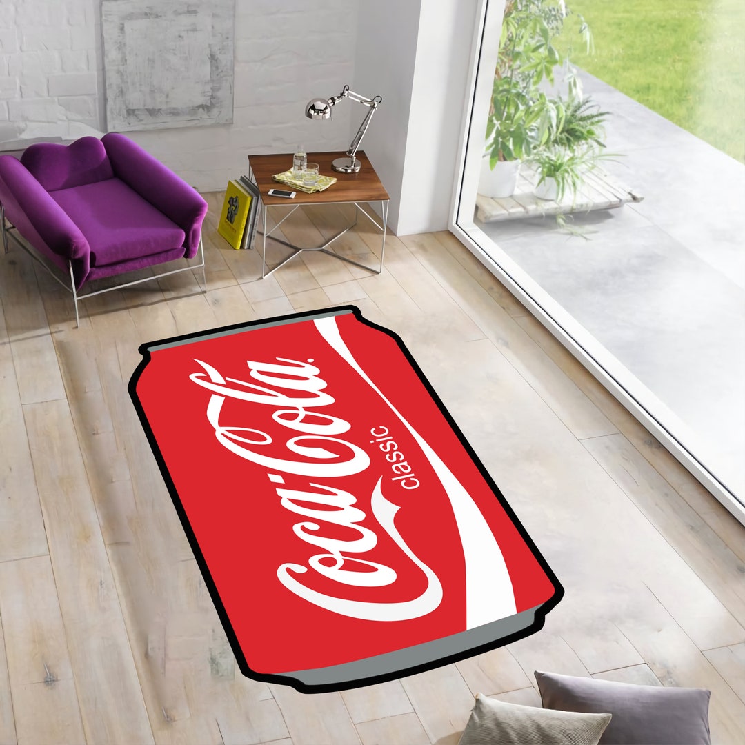 Coke Rug,coca Cola Rug,coke Shaped Rug,rugs,shaped Rugs,rugs for Living ...