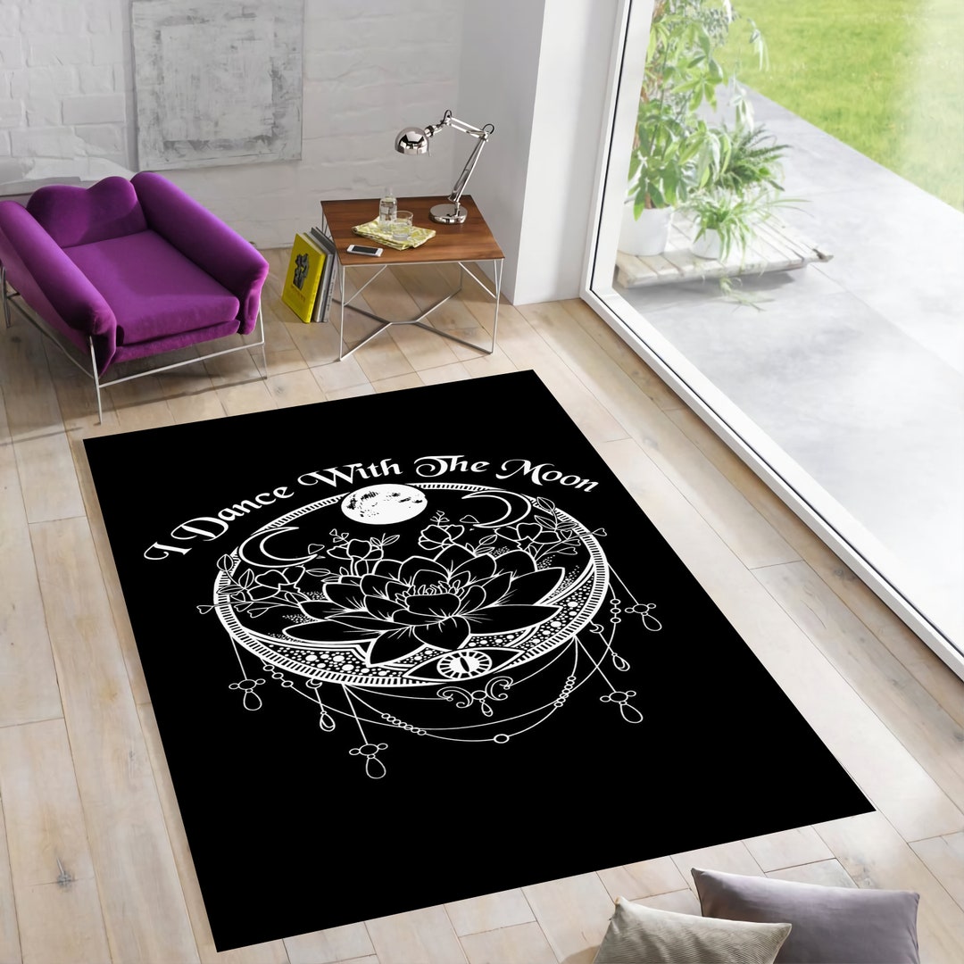 Moon Rug,lotus Rug,lotus Flower Rug,rugs for Living Room,rugs for ...