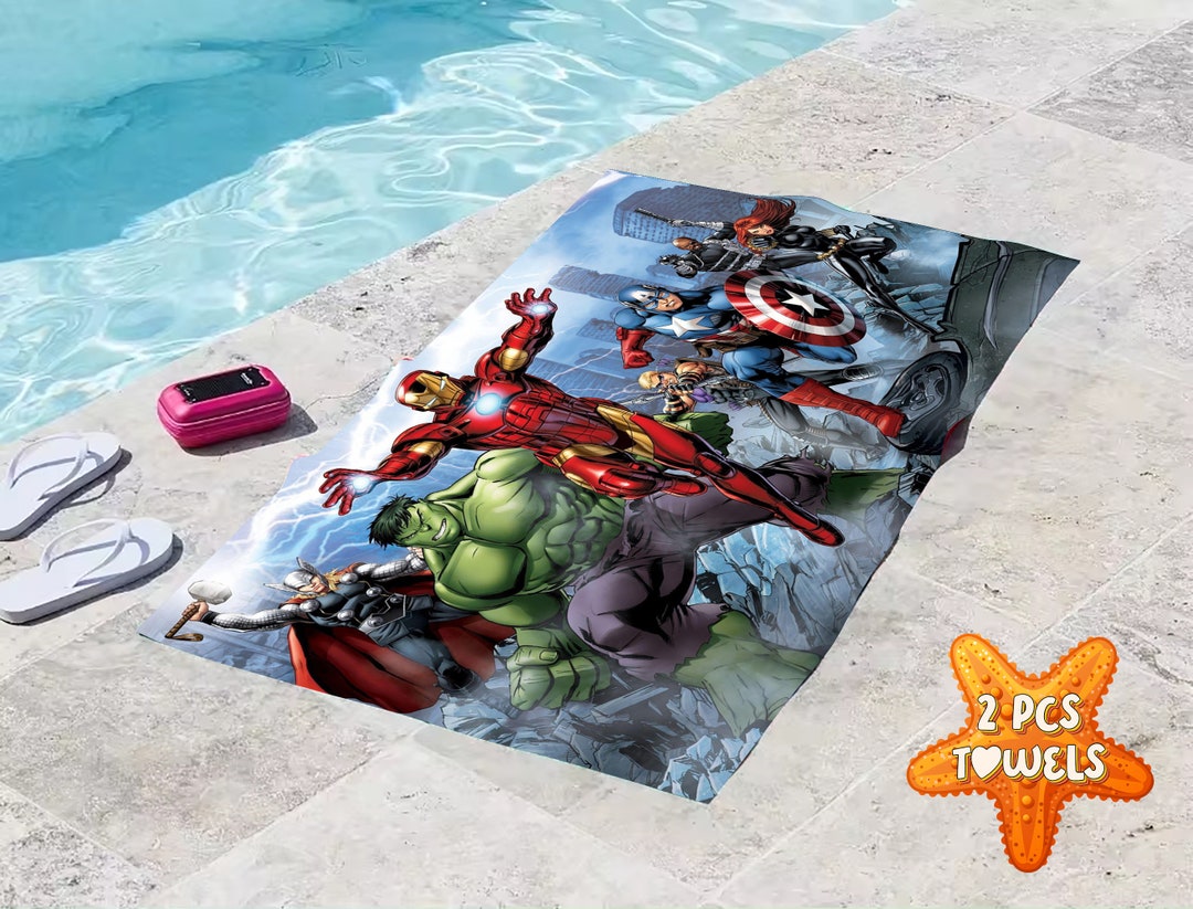 Hulk Towel,ironman Towel,thor Towel,marvel Towel,boys Towel,beach Towel ...