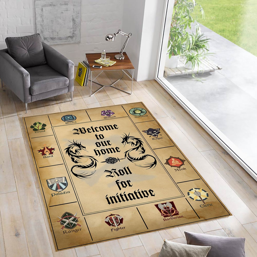 Welcome to Our Home Roll for Intiative,dungeon Dragon Rug,dragon Rug ...
