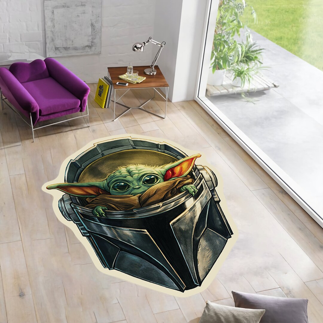 Baby Yoda Rug,mandolarian Rug,star Wars Rug,yoda Rug,rugs for Living ...