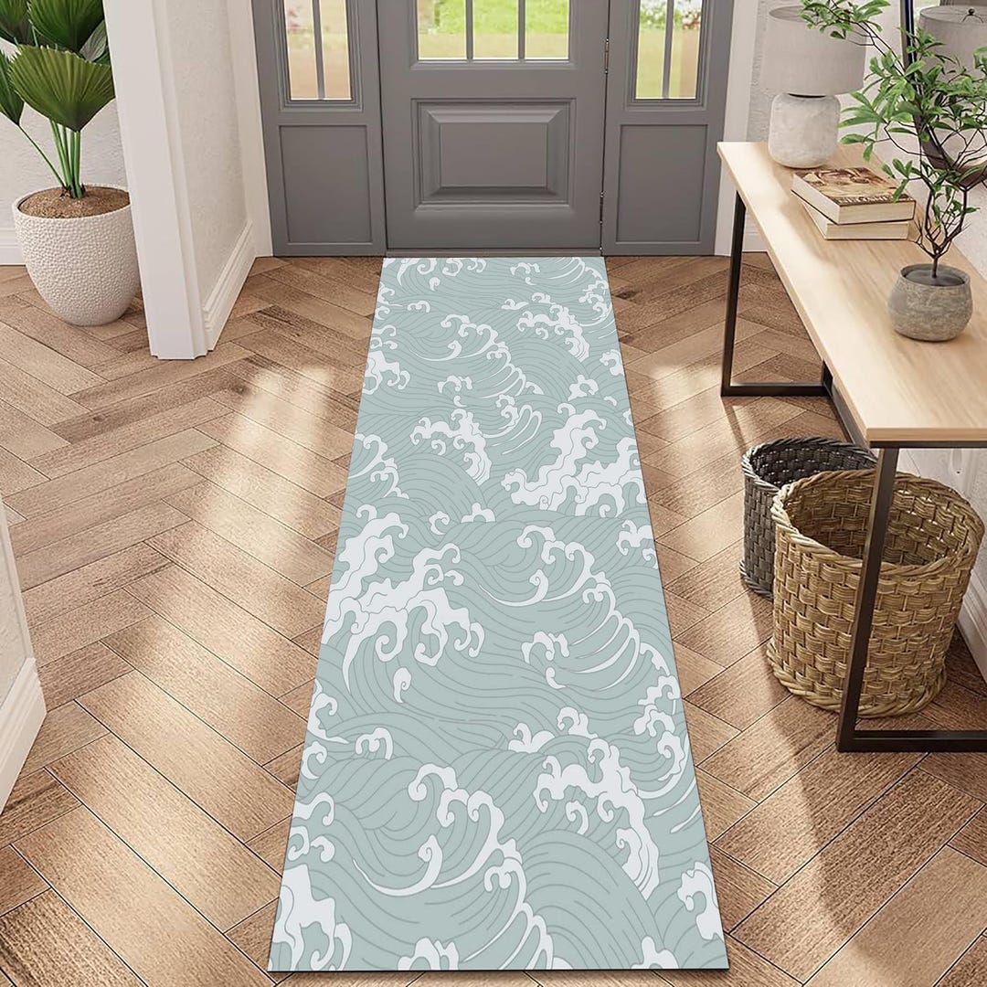 Japanese Wave Rug,great Wave Rug,runner Rugs,hallway Rugs,entry Rug ...