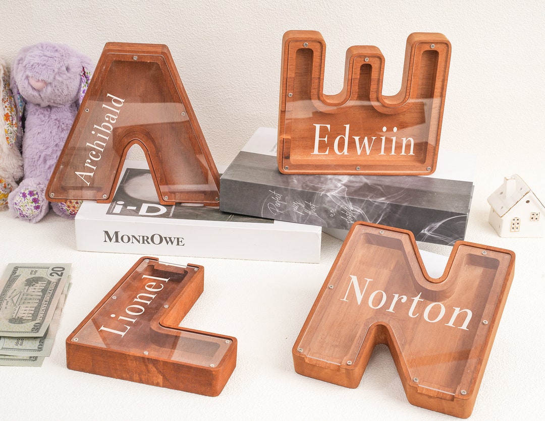 Personalized Letter Bank,custom Initial Coin Bank,personalized Letter ...