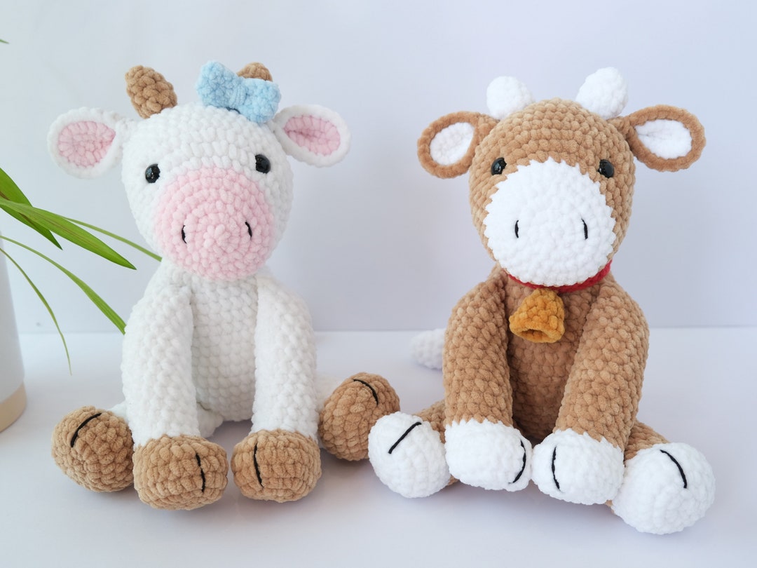 Elsa the Cow Crochet Pattern, Beginner-friendly Amigurumi, Crochet Cow ...