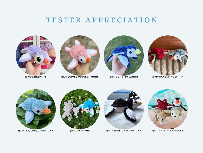 Penguin Turtle Crochet Pattern mini Size, LOW SEW and Beginner Friendly ...