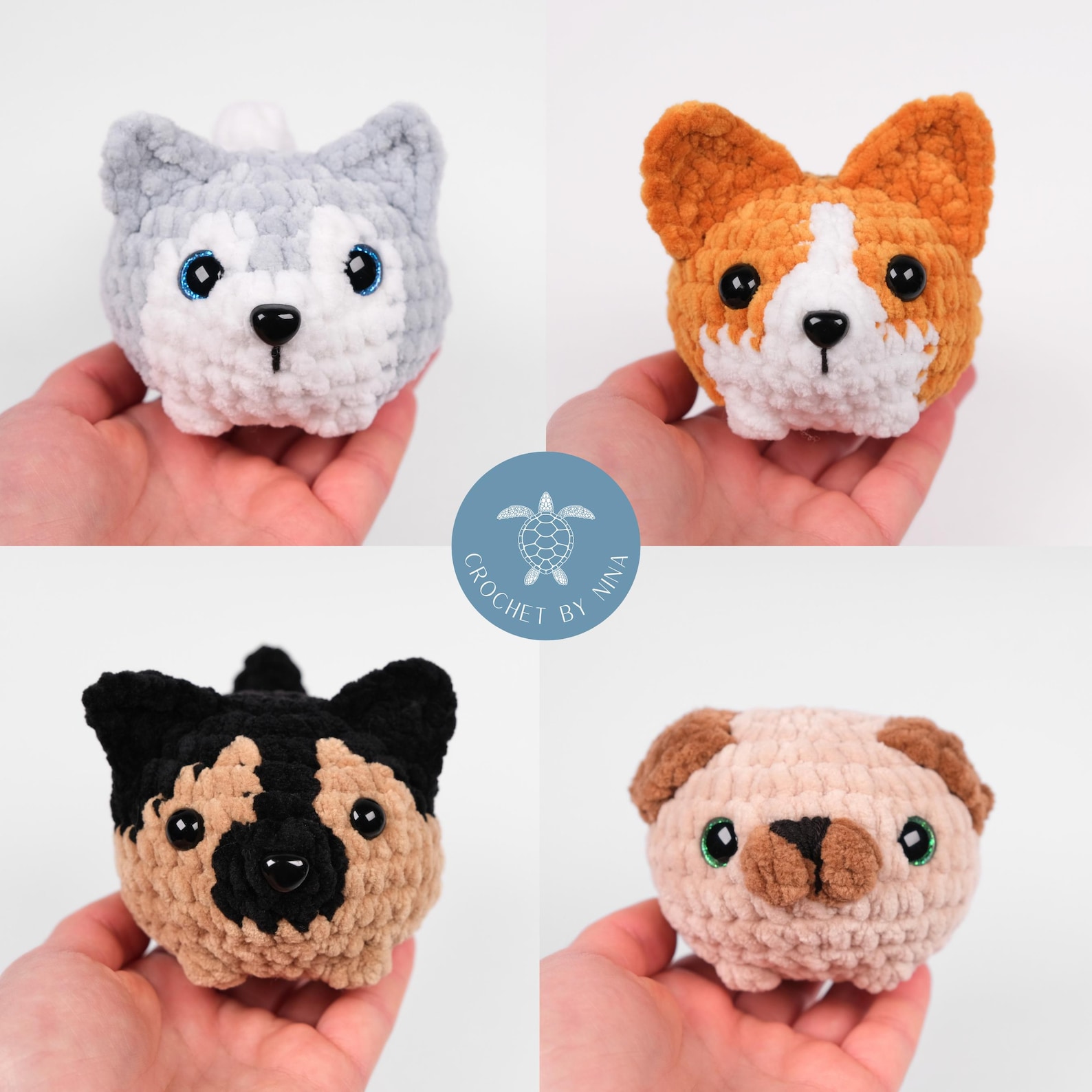 9-in-1 Chubby Bun Dog, NO SEW and Beginner Friendly, Crochet Pattern ...