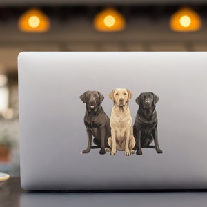 Dog Decal Labrador Retriever Dog Sticker Chocolate Lab Sticker Yellow ...