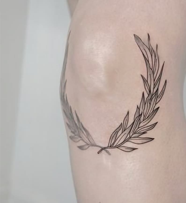 Olive Laurel Wreath, Fineline Tattoo - Etsy