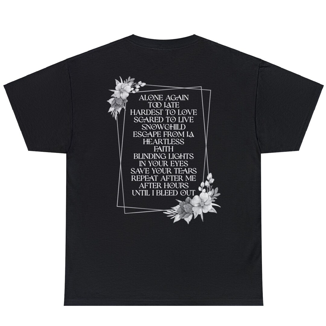 The Weeknd After Hours T-shirt, the Weeknd Concert & Tour Merch, the ...