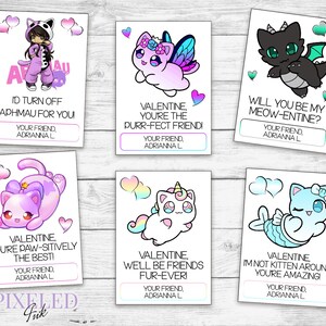 Aphmau Valentine's Day Cards Digital File - Etsy