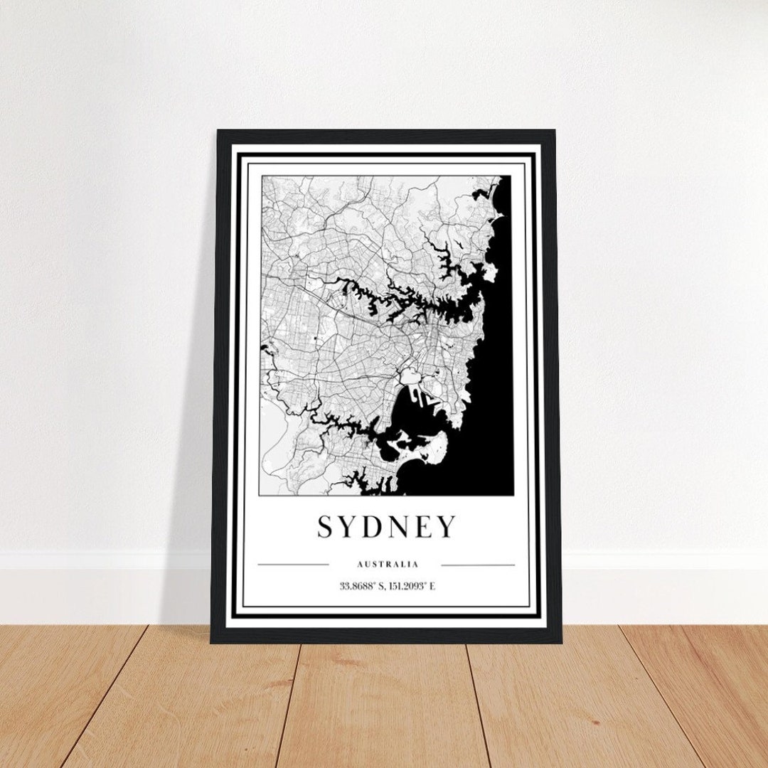 Sydney Map, Australia Map Poster, Sydney City Map, Gift City Map ...