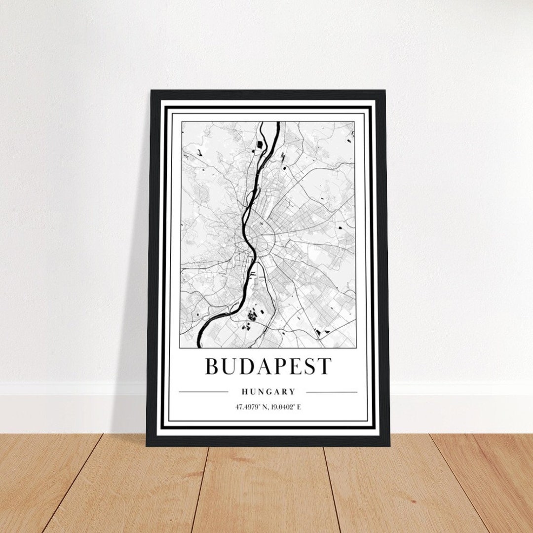Budapest Map, Hungary Map Poster, Budapest City Map, Gift City Map ...