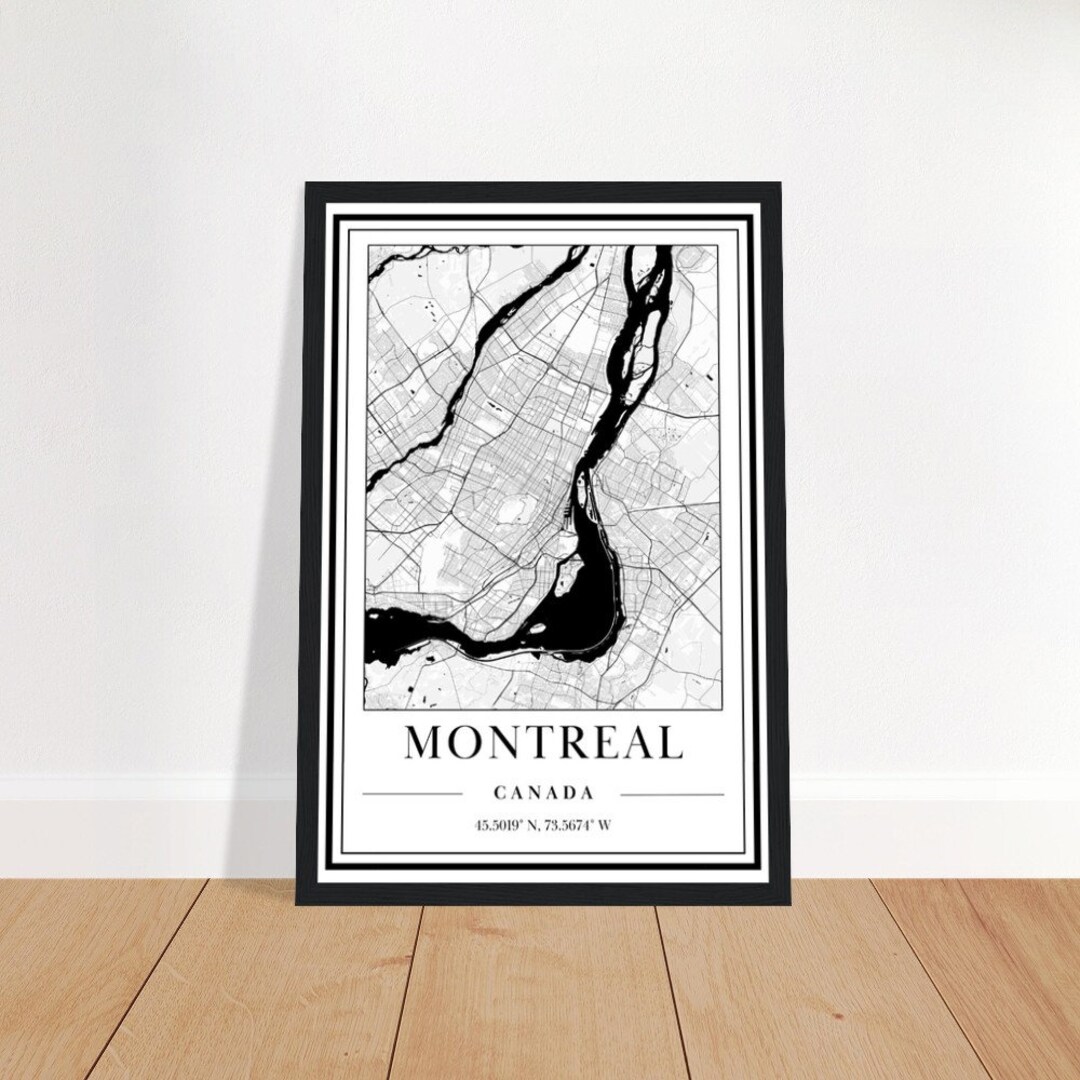 Montreal Map, Canada Map Poster, Montreal City Map, Gift City Map ...