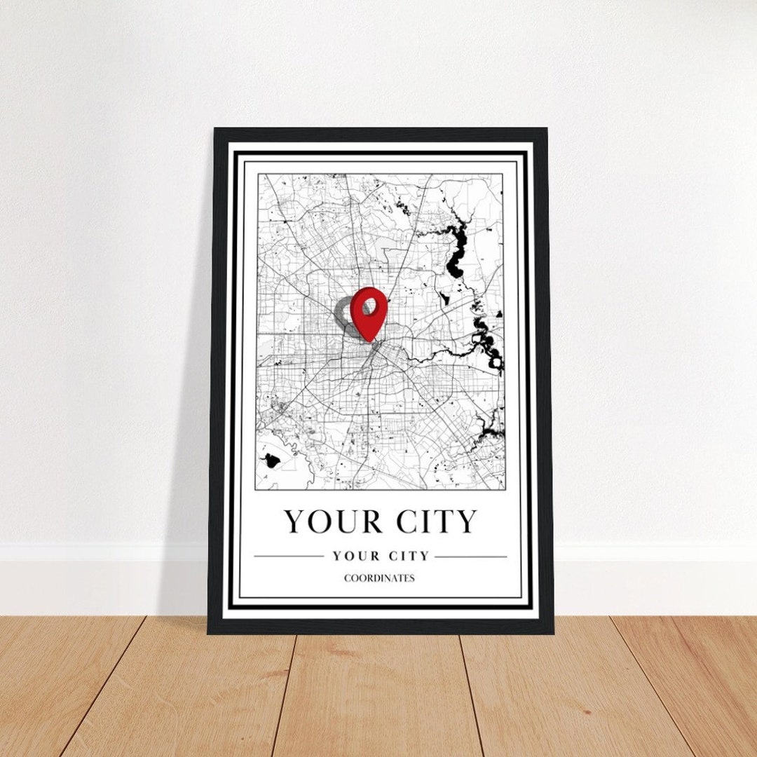 Custom Map, Customized Map Poster, Custom City Map, Gift City Map ...