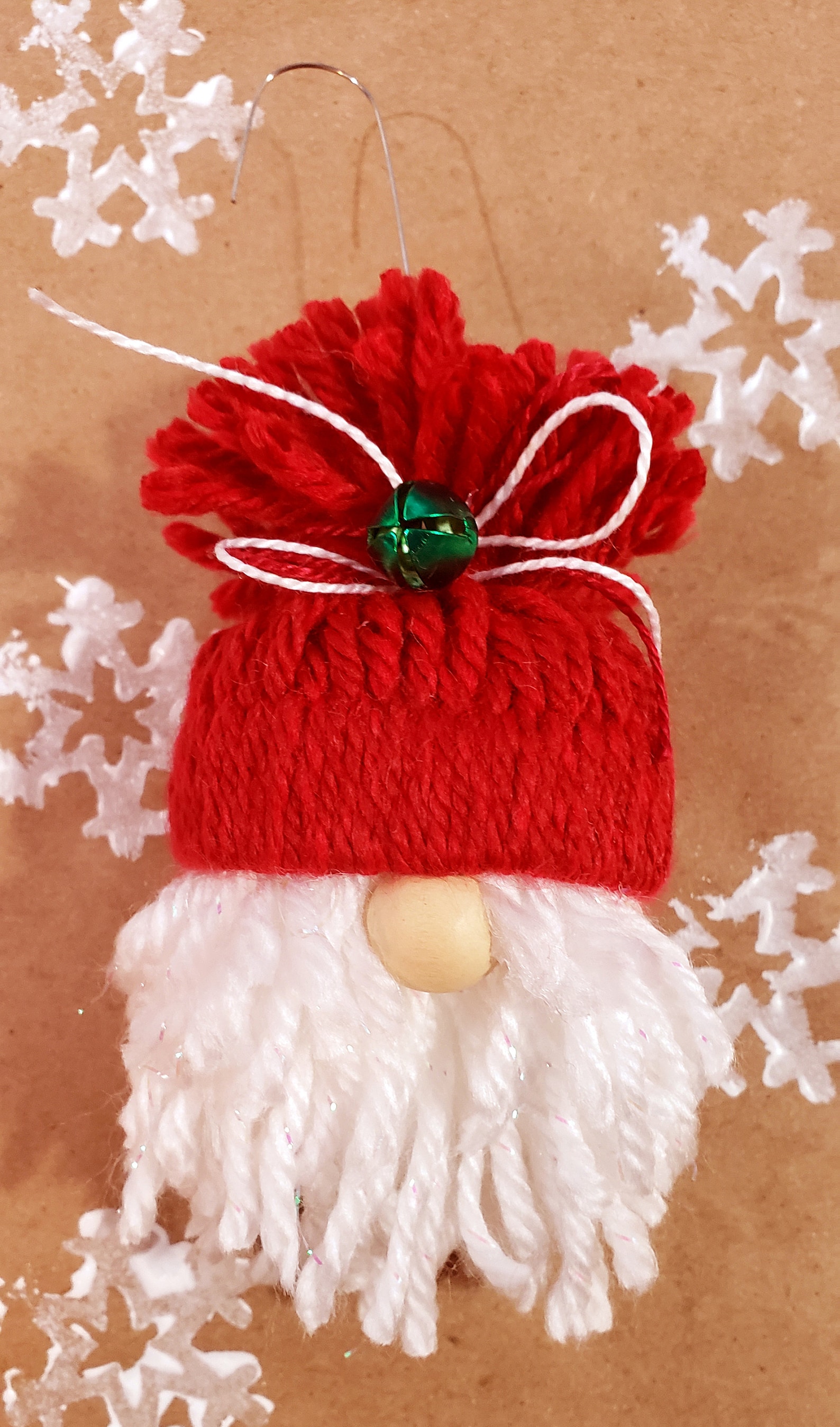 Pom Pom Santa Handmade Christmas Ornament - Etsy