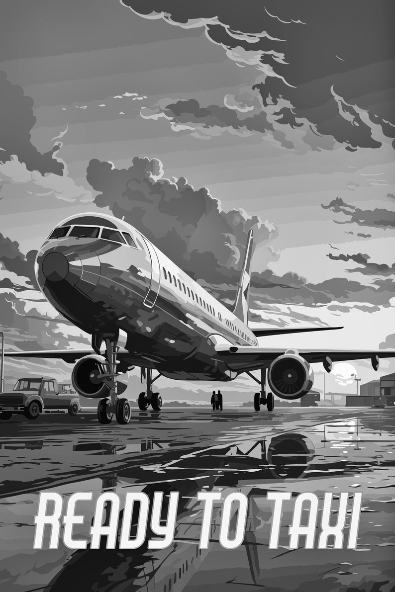 Aviation Poster Travel Theme Airline Wall Art Vintage Aircraft Print ...