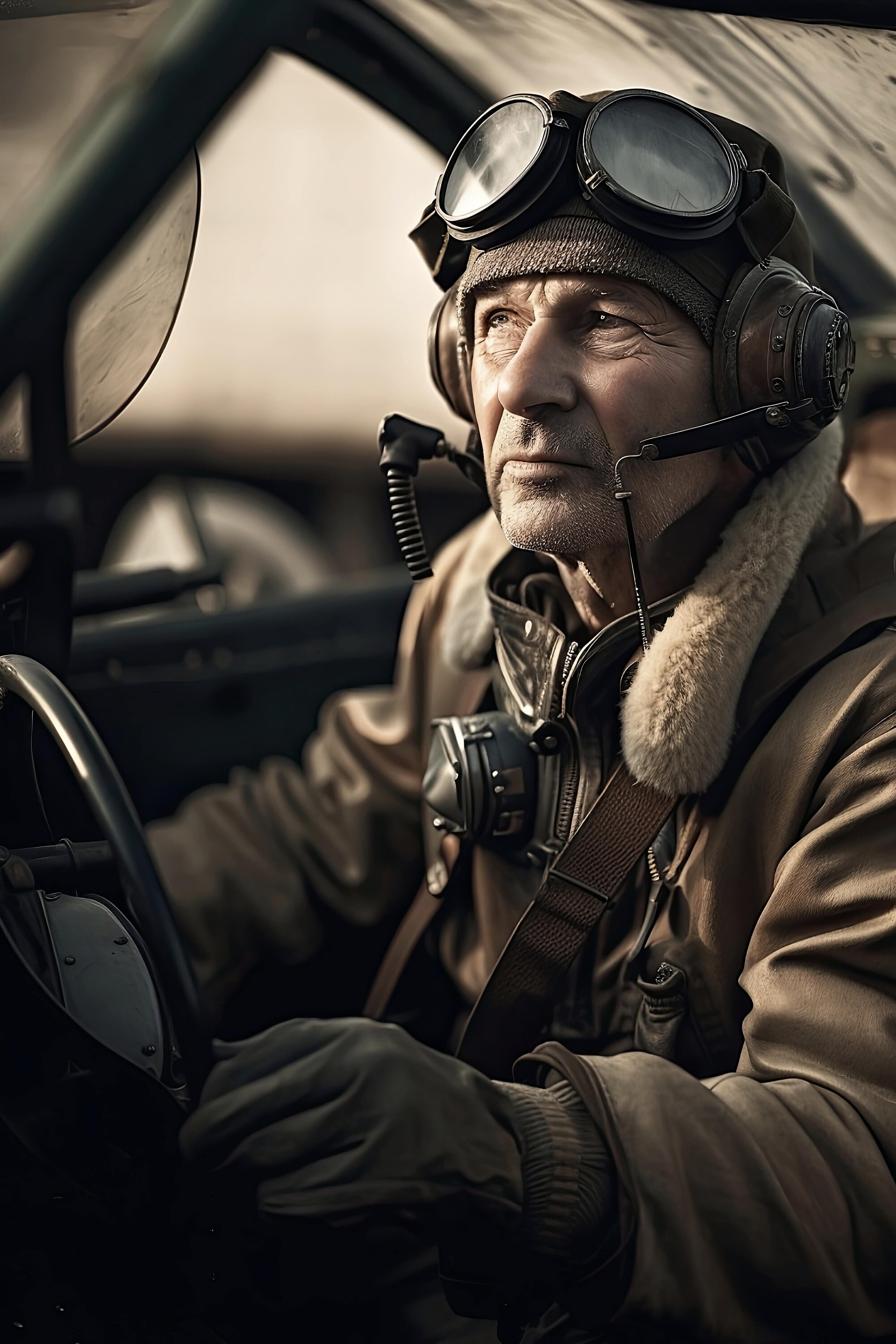 Aviation Poster for Wall Decoration Pilot Portrait Vintage Aircraft ...