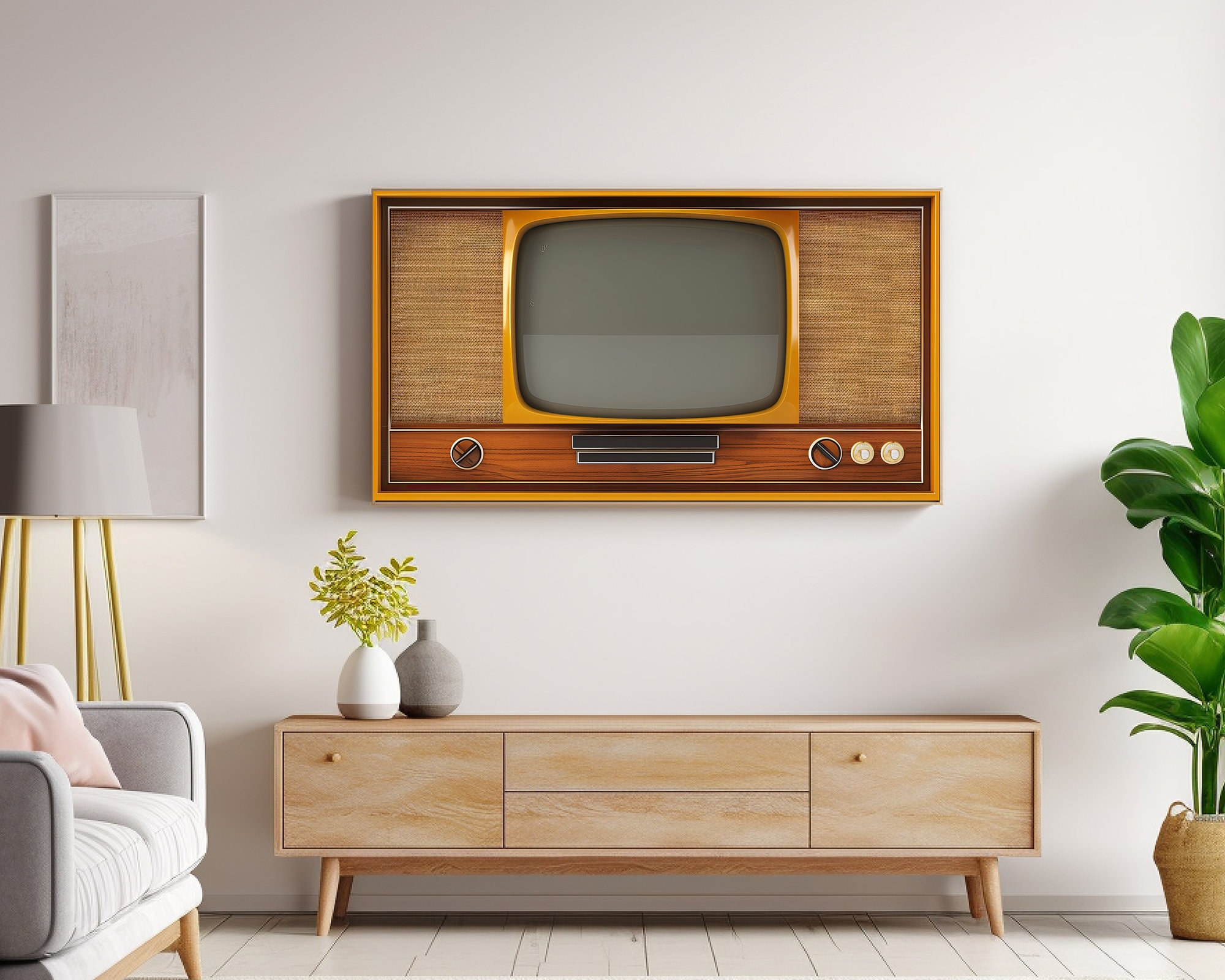 Retro TV Art for Samsung Frame TV: Vintage Oil Painting (digital File ...