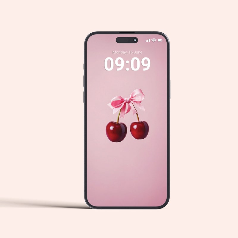 Cherry Bow Wallpaper - Etsy