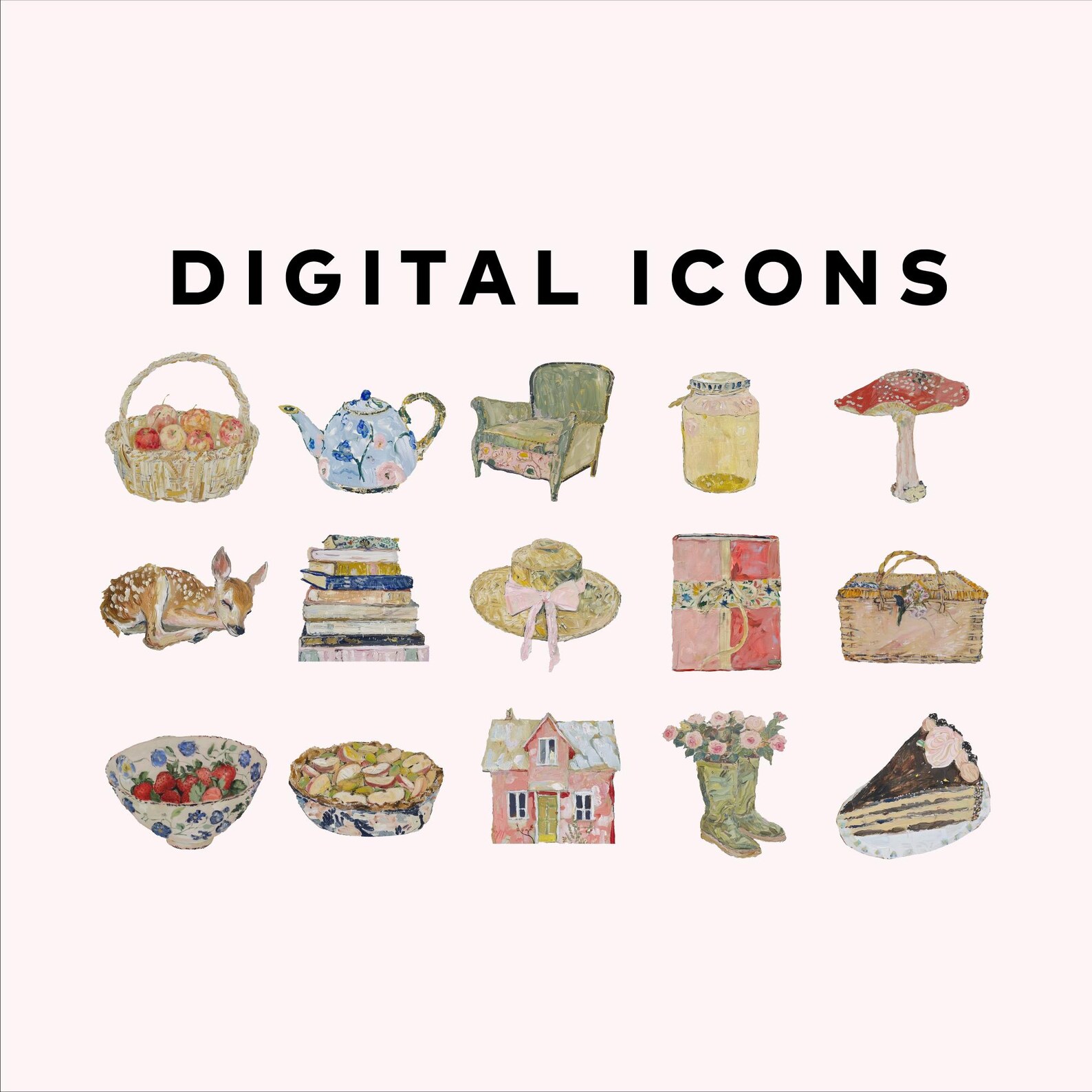 20 Desktop Folder Icons Pack, MacBook Folder Icons, Cottage Core Icons ...