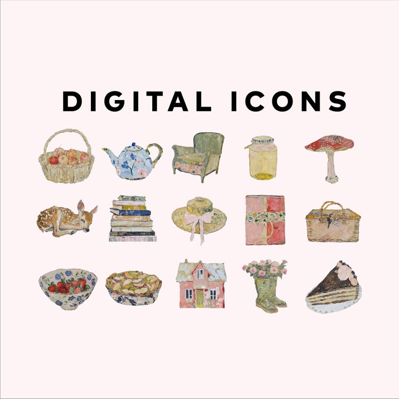20 Desktop Folder Icons Pack, MacBook Folder Icons, Cottage Core Icons ...