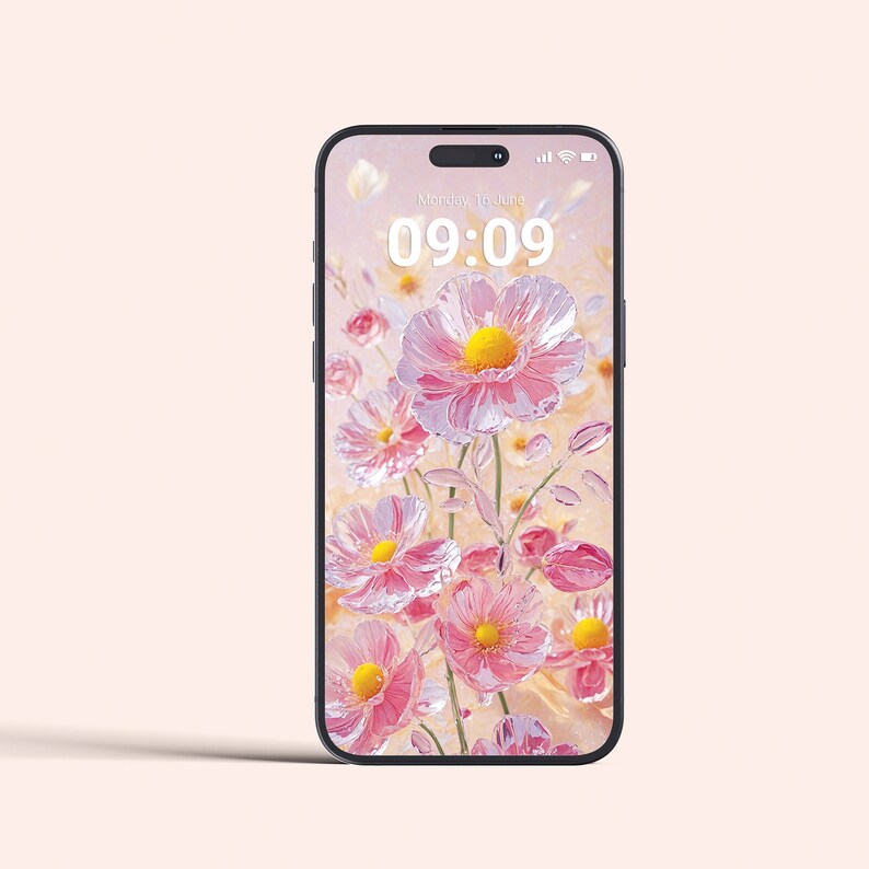 Aesthetic Phone Background Watercolor Spring Ios Wallpaper Minimal Pink ...