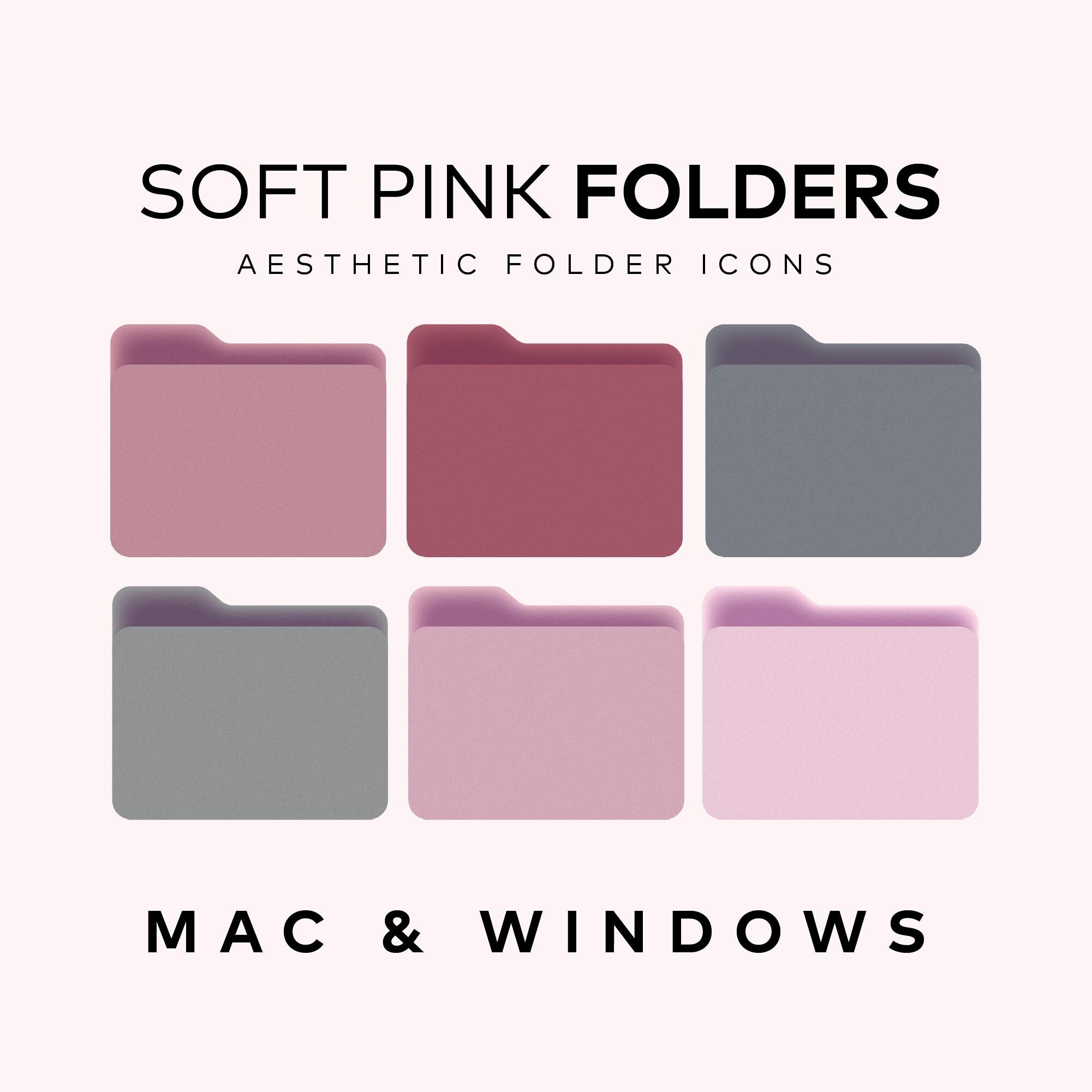 6 Desktop Folders Rouge Red Pink Rose Folder Icons Feminine Mac ...