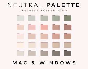 40 Desktop Folder Icons Pack, Vibrant Bright Color Palette Imac ...