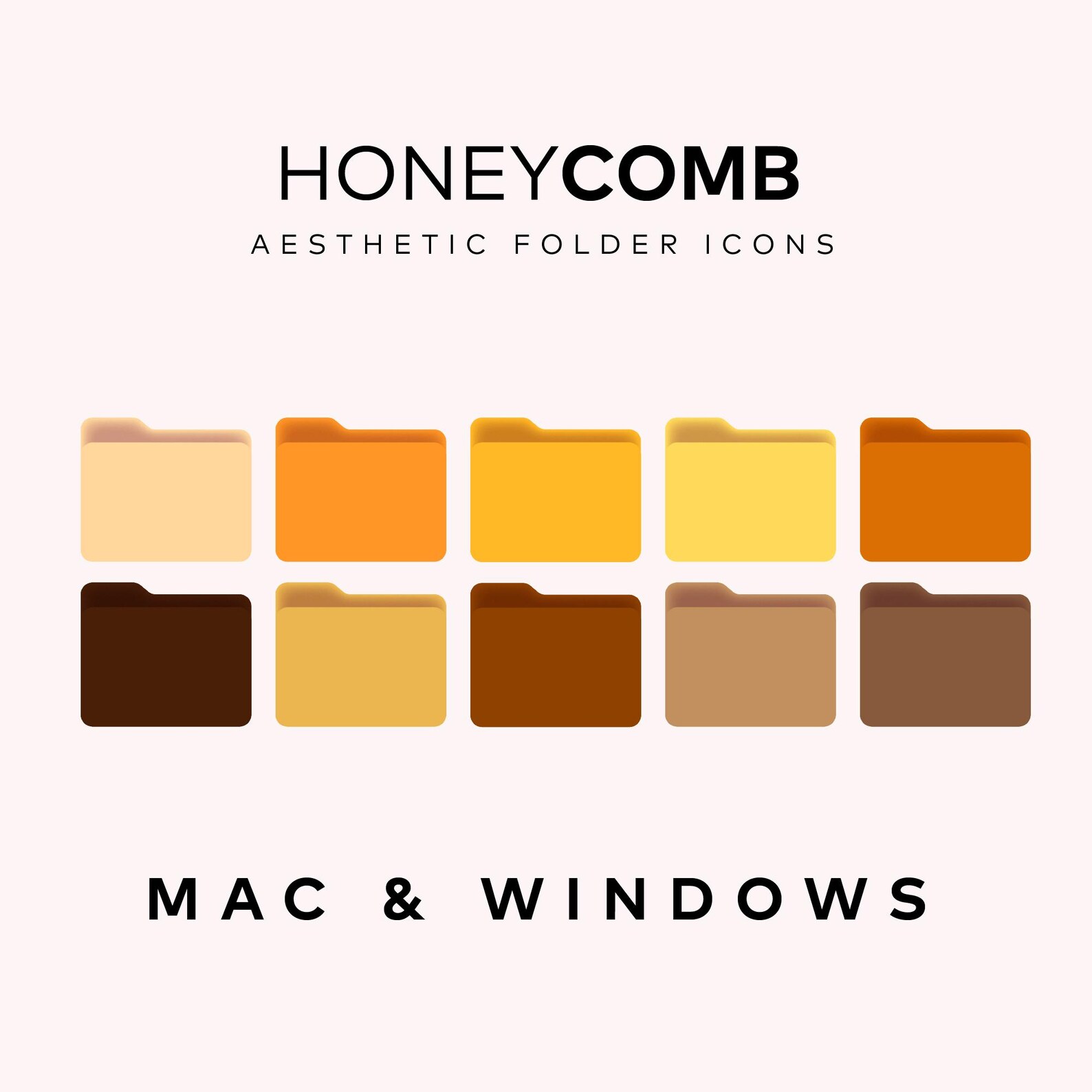 10 Desktop Folder Icons Honey Yellow Color Palette Imac, Folder Icon ...