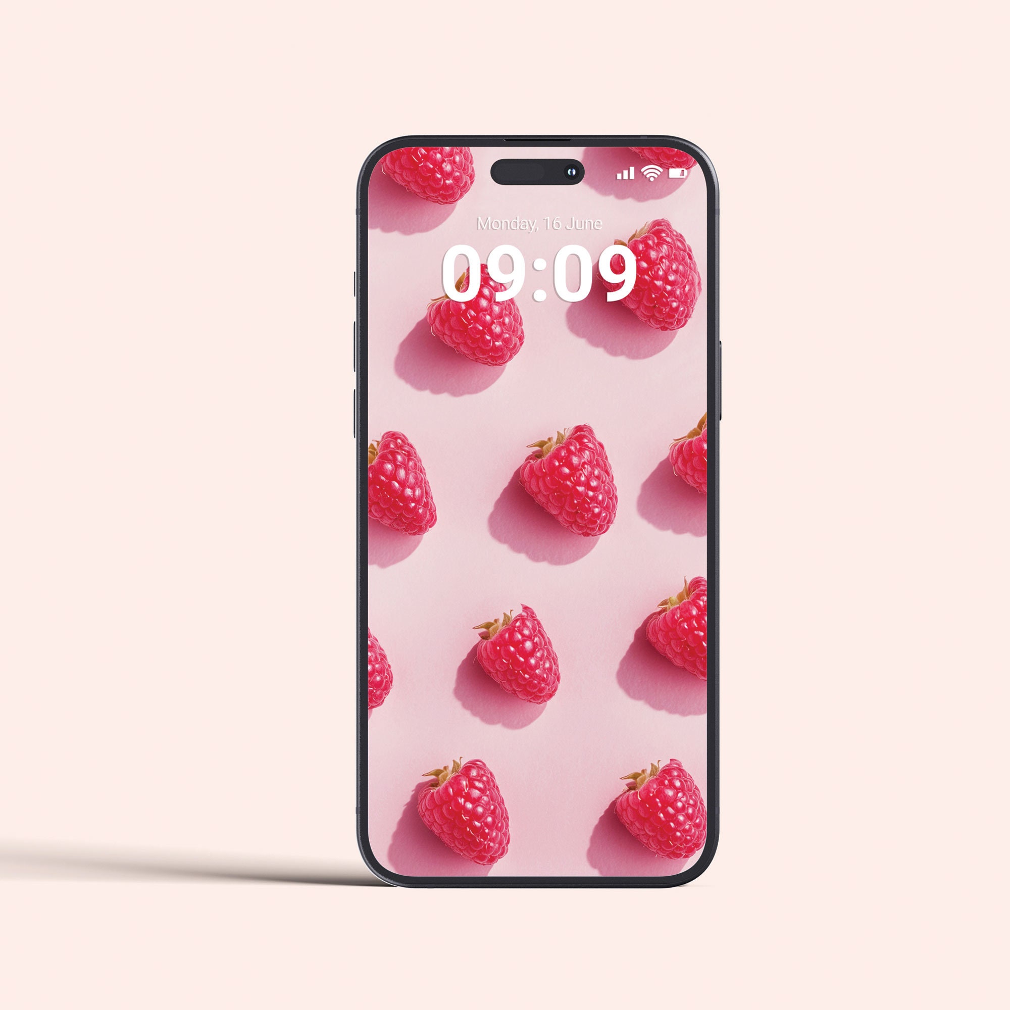 Aesthetic Phone Background Watercolor Spring Ios Wallpaper Minimal Raspberry iPhone Lock Screen ...